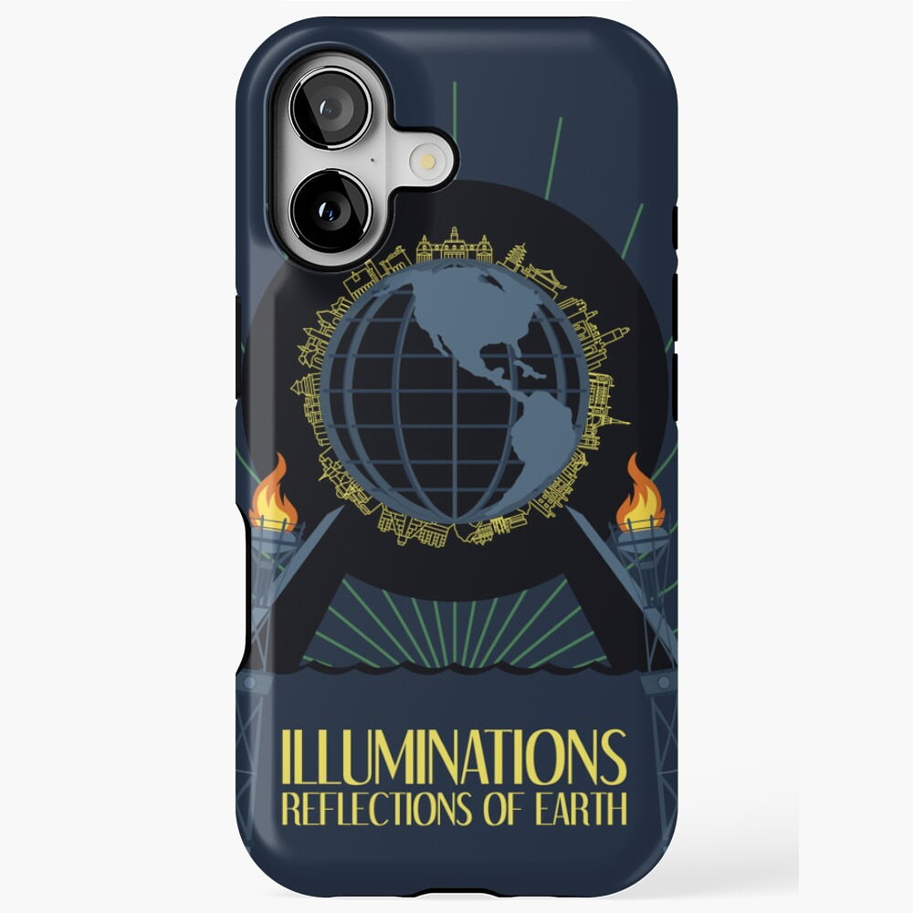 Earth Globe Light Show Reflection Art iPhone Case 17 11 12 13 14 15 16 ...