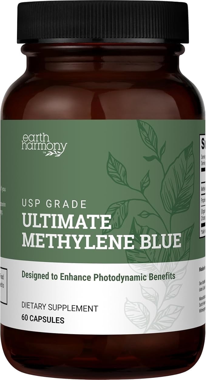 Earth Harmony Methylene Blue Capsules for Humans, USP Grade ...