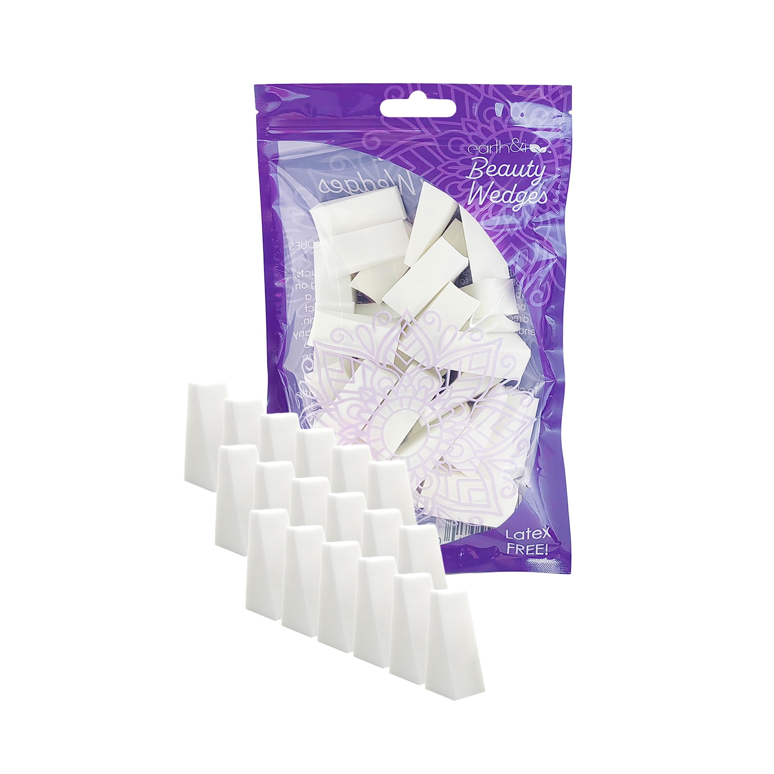 Earth & I - 32 pc *PRE-CUT* Cosmetic Wedges for Makeup, Triangle makeup ...