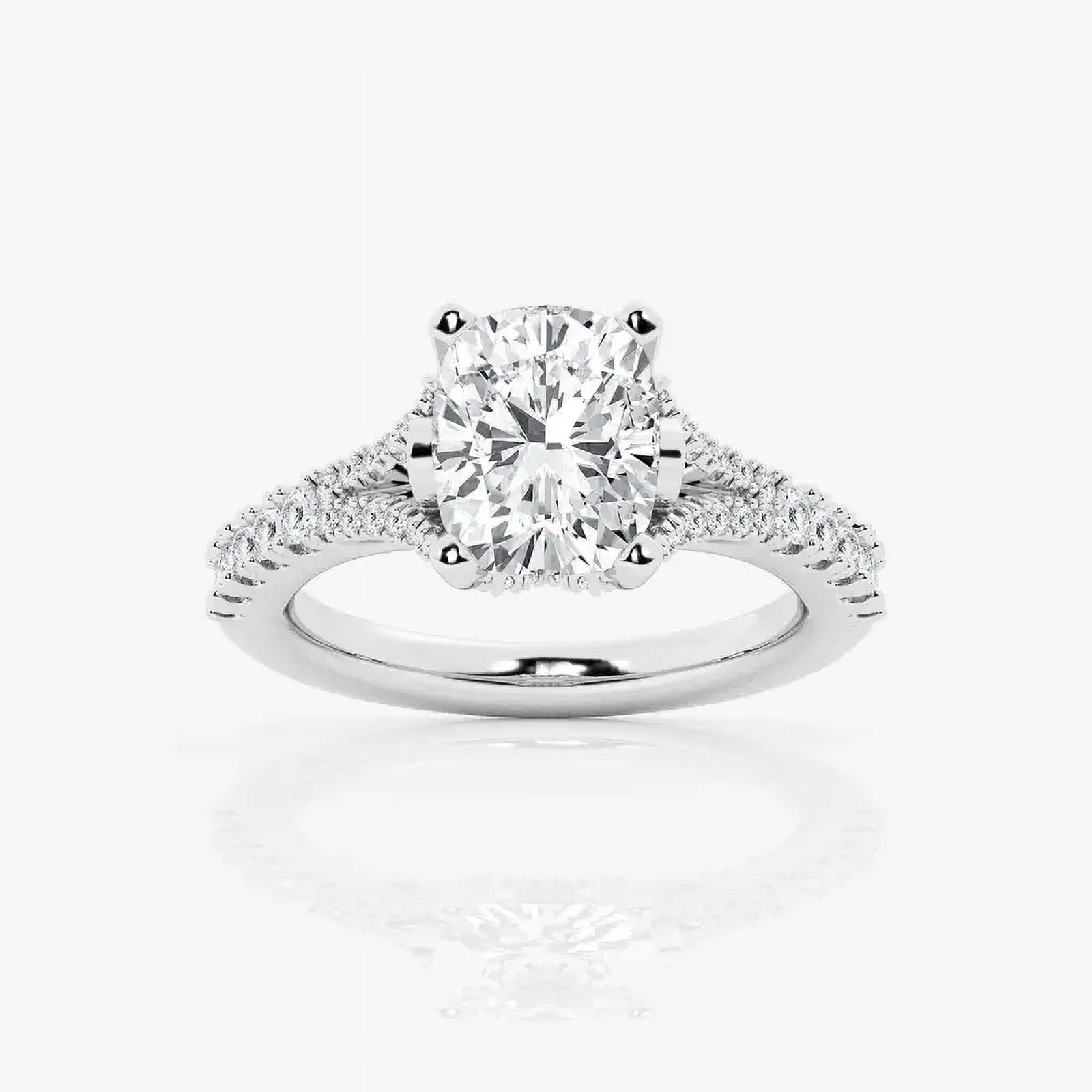 Earth Jewel 1.9 Ct Cushion Cut Diamond Engagement Ring for Women – Lab ...