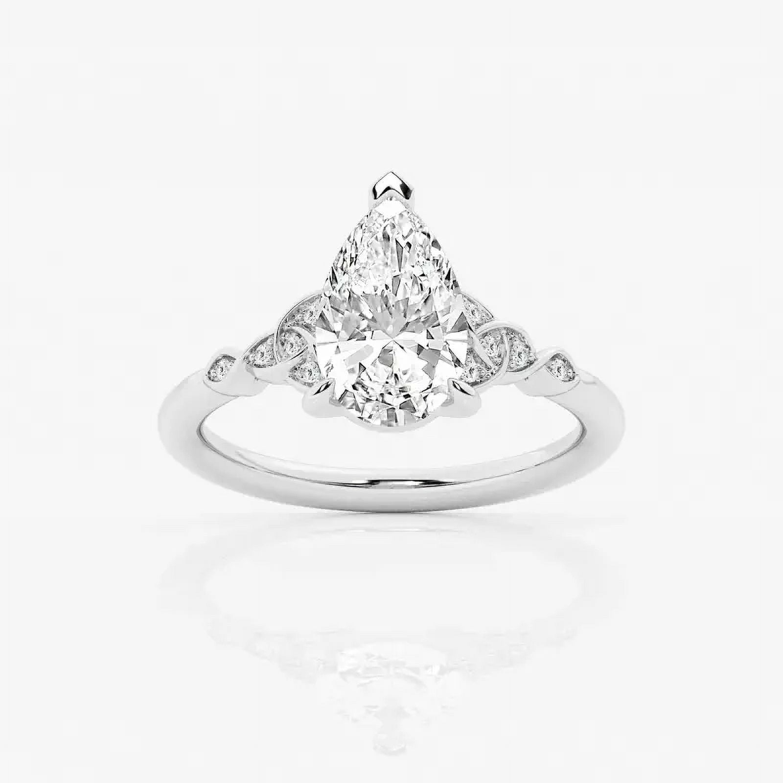 Earth Jewel 1.9 Ct Pear Cut Lab-Created Diamond Engagement Ring – Women ...