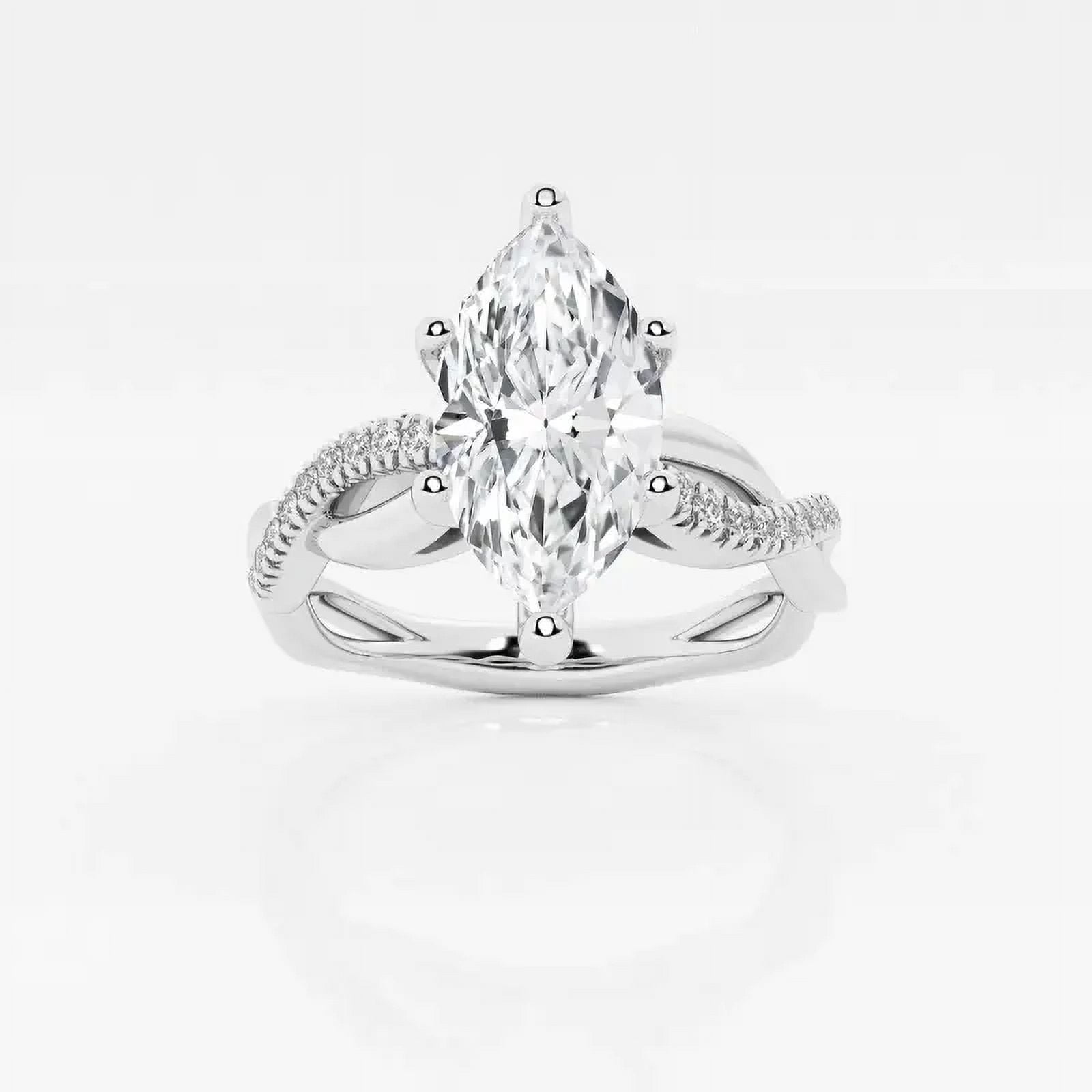Earth Jewel 2.1 Ct Marquise Cut Lab Diamond Infinity Engagement Ring ...