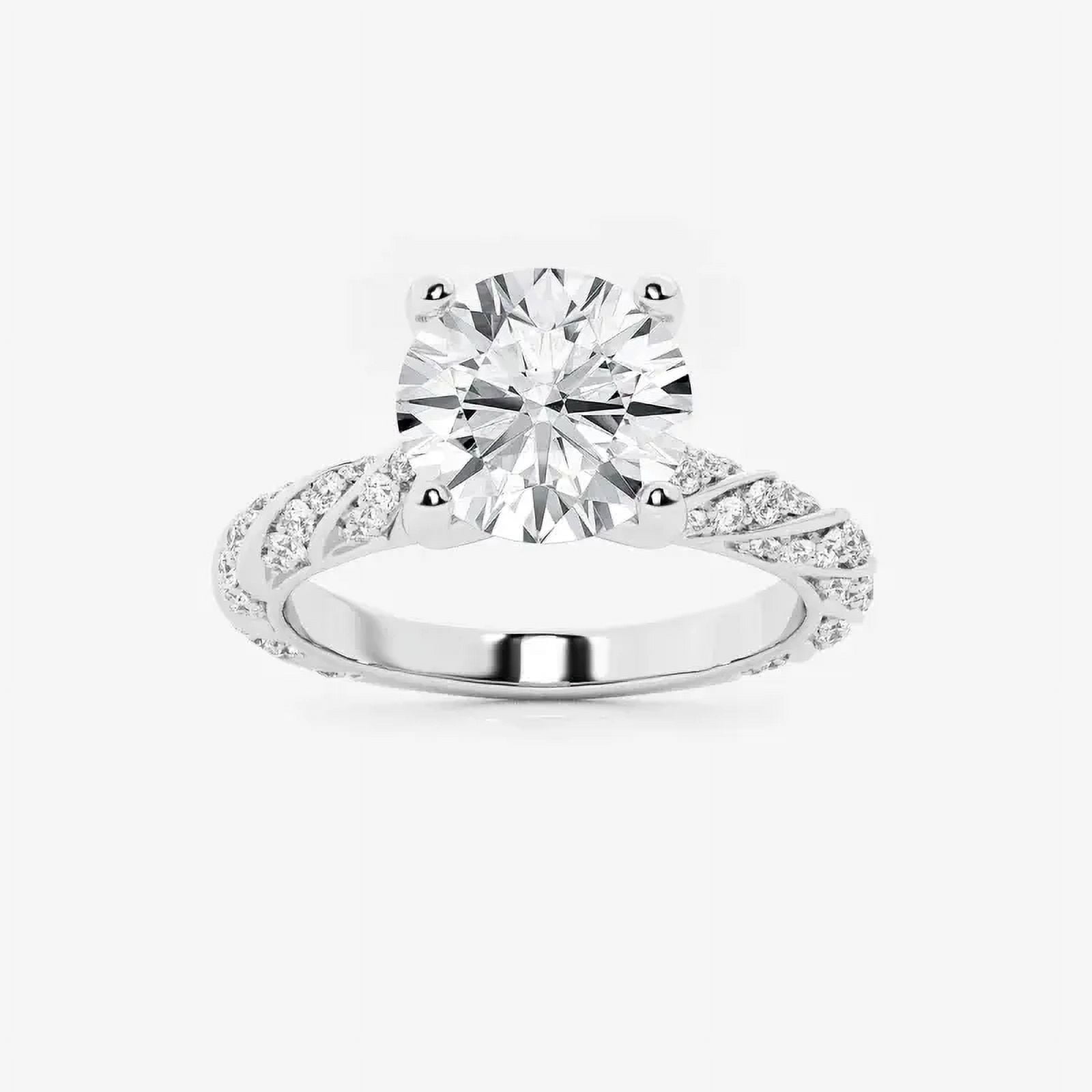 Earth Jewel 2 Ct Round Cut Diamond Engagement Ring - 14K White Gold ...
