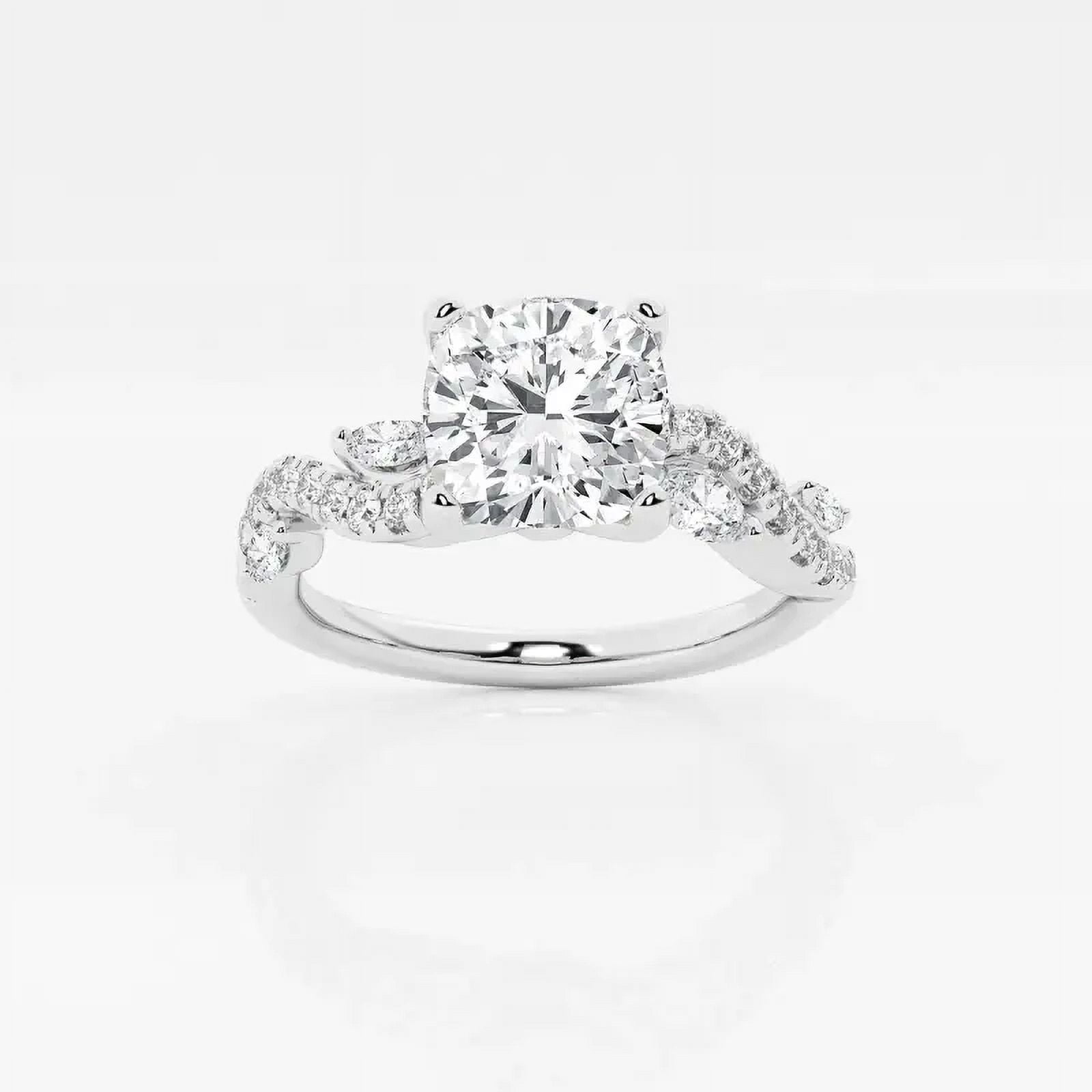 Earth Jewel Charming 1.5 Ct Cushion Cut Lab-Grown Simulated Diamond ...