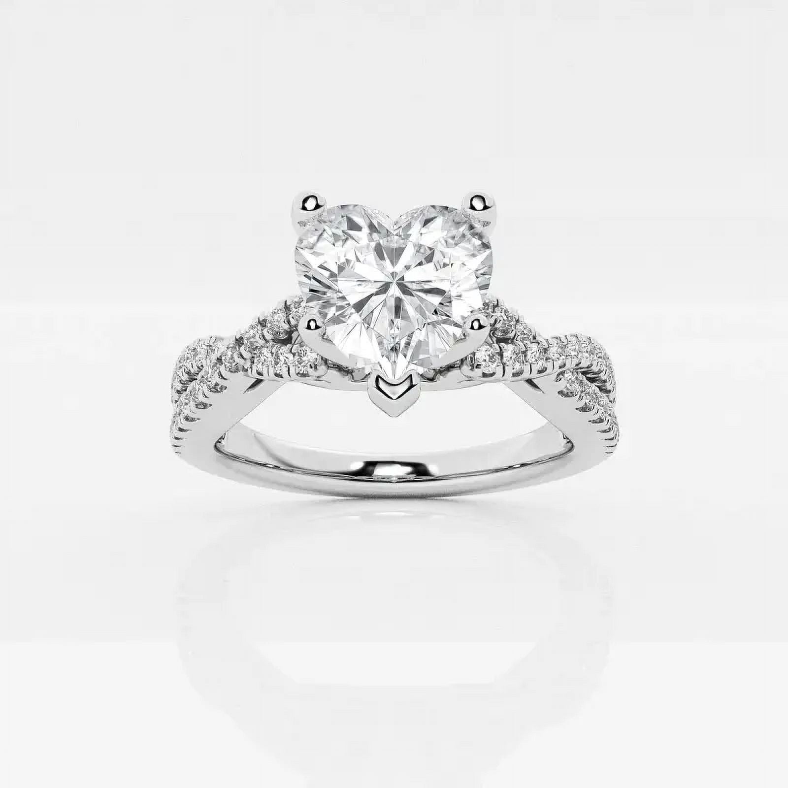 Earth Jewel Heart Cut 1.8 Ct Lab-Created Simulated Diamond Infinity ...