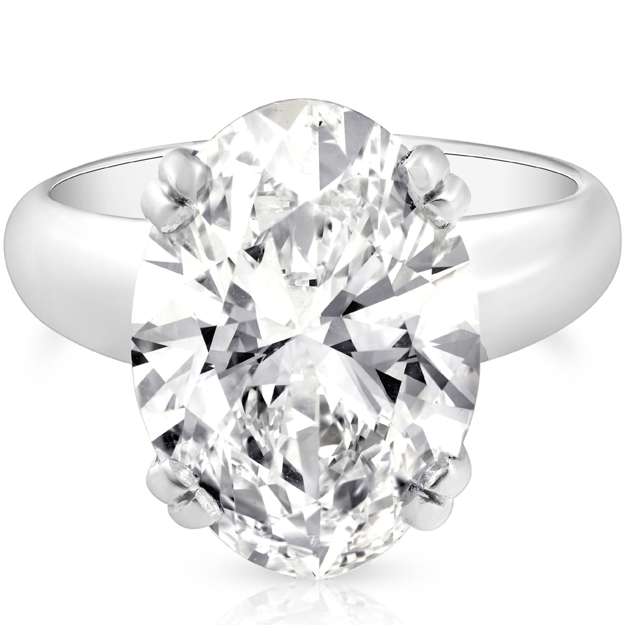 Earth Jewel Oval Cut 2 Ct VVS1/D Diamond Ring for Her - Engagement ...