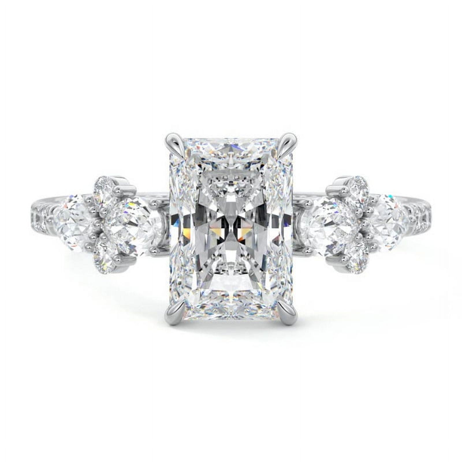 Earth Jewel Radiant Cut Excellent 2.1 Ct Diamond Engagement Ring - 14k ...