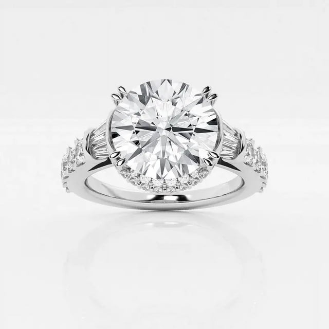 Earth Jewel Round Cut 2 Ct Lab Created Diamond Engagement Wedding Ring ...