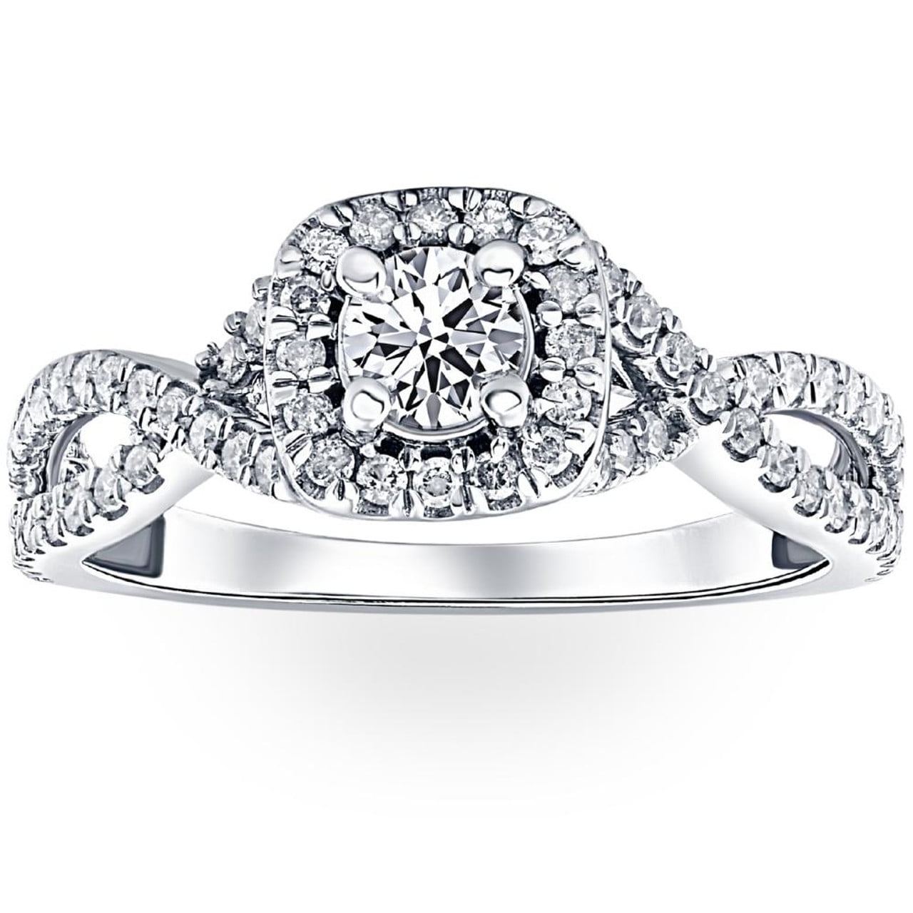 Earth Jewelry 1.4 Ct Round Cut Moissanite Wedding Her Ring - Stamped ...