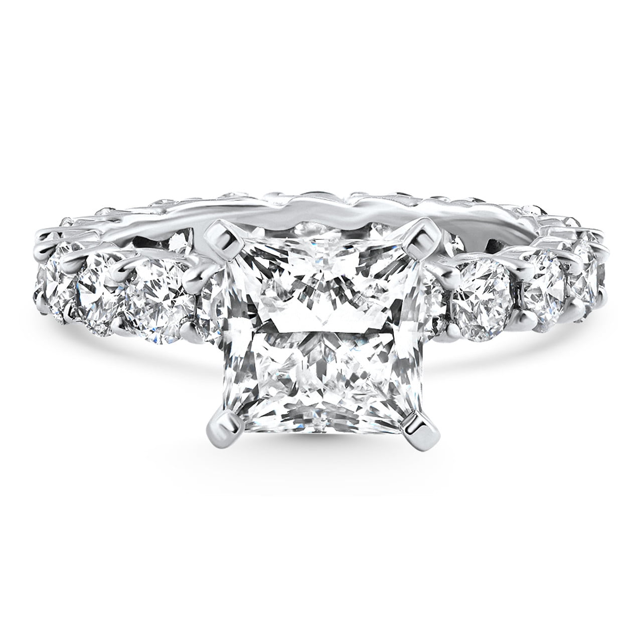 Earth Jewelry 14K White Gold Plated Ring Clearance - 1.9 Ct VVS1/D ...