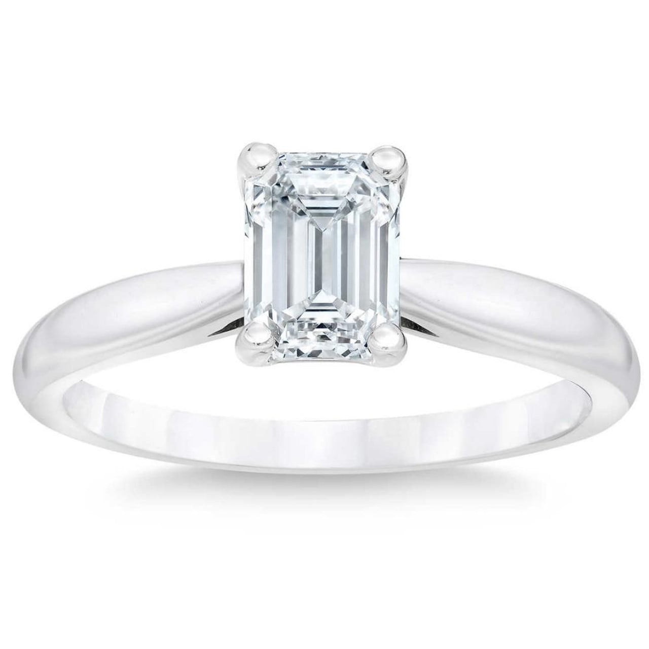 Earth Jewelry 14K White Gold Plated Wedding Anniversary Ring - Prong ...