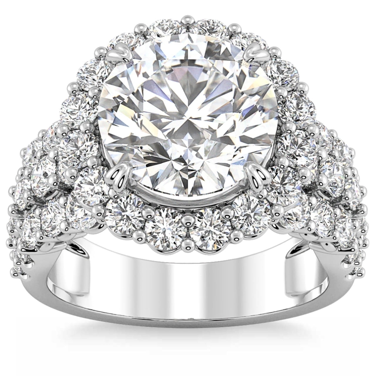 Earth Jewelry 14K White Gold Plated Wedding Anniversary Rings - 1.9 Ct ...