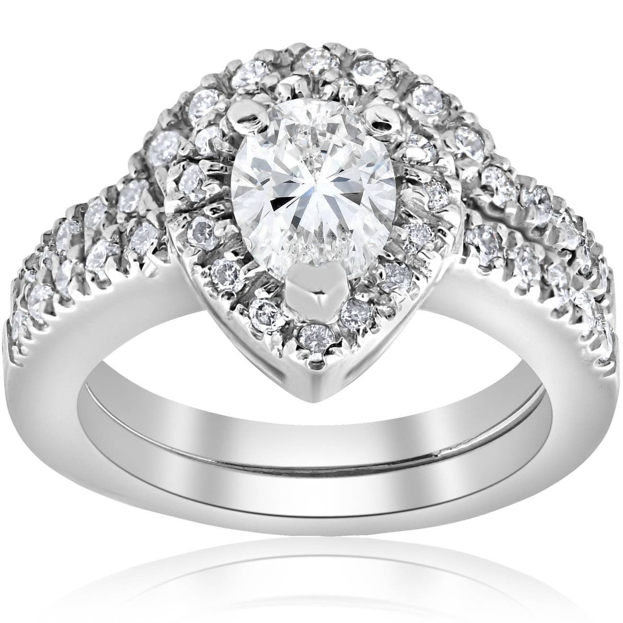 Earth Jewelry Oval Cut 1.5 Ct Moissanite Wedding Anniversary Ring ...