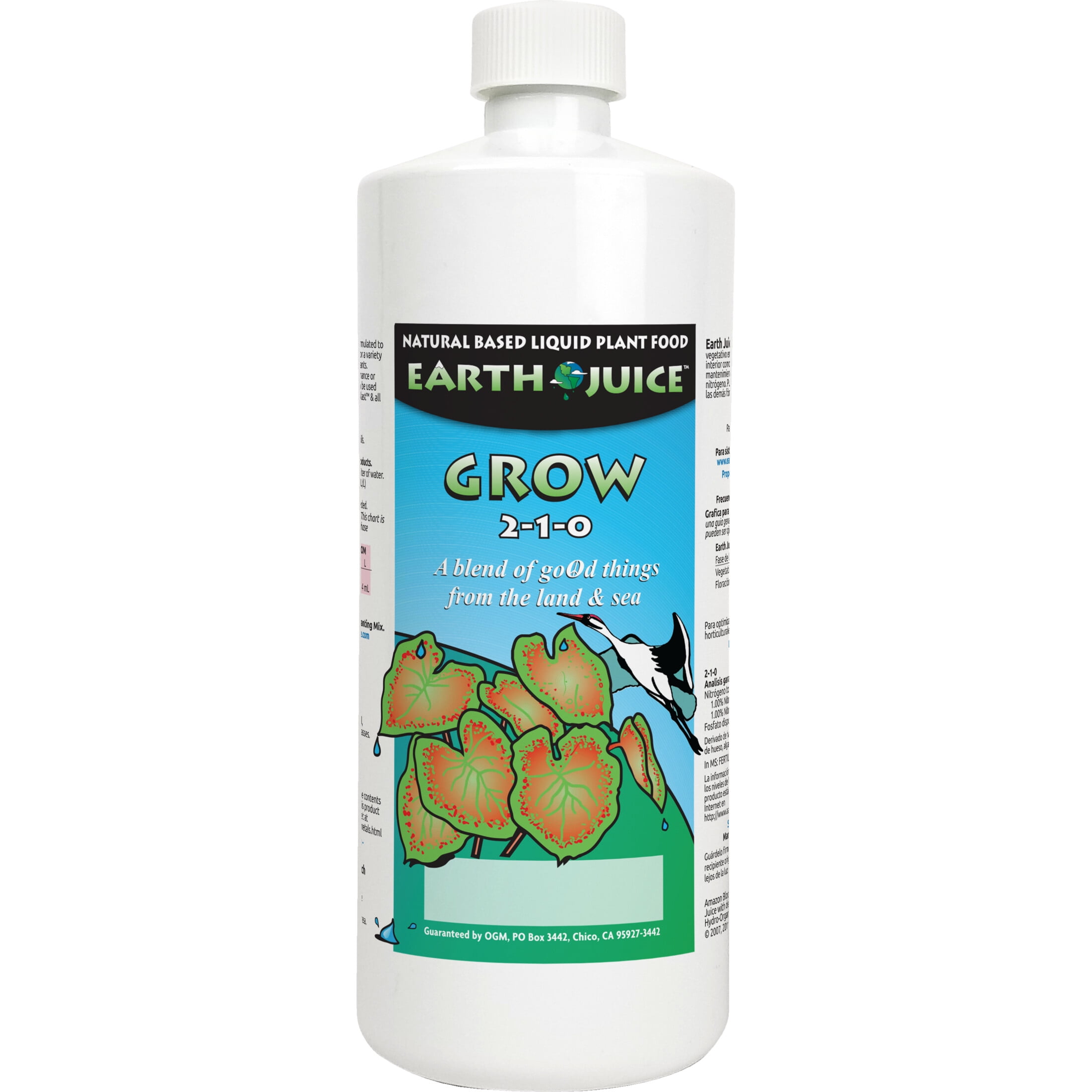 Earth Juice Grow Plant Food, 2-1-0 Fertilizer, 32 oz. - Walmart.com