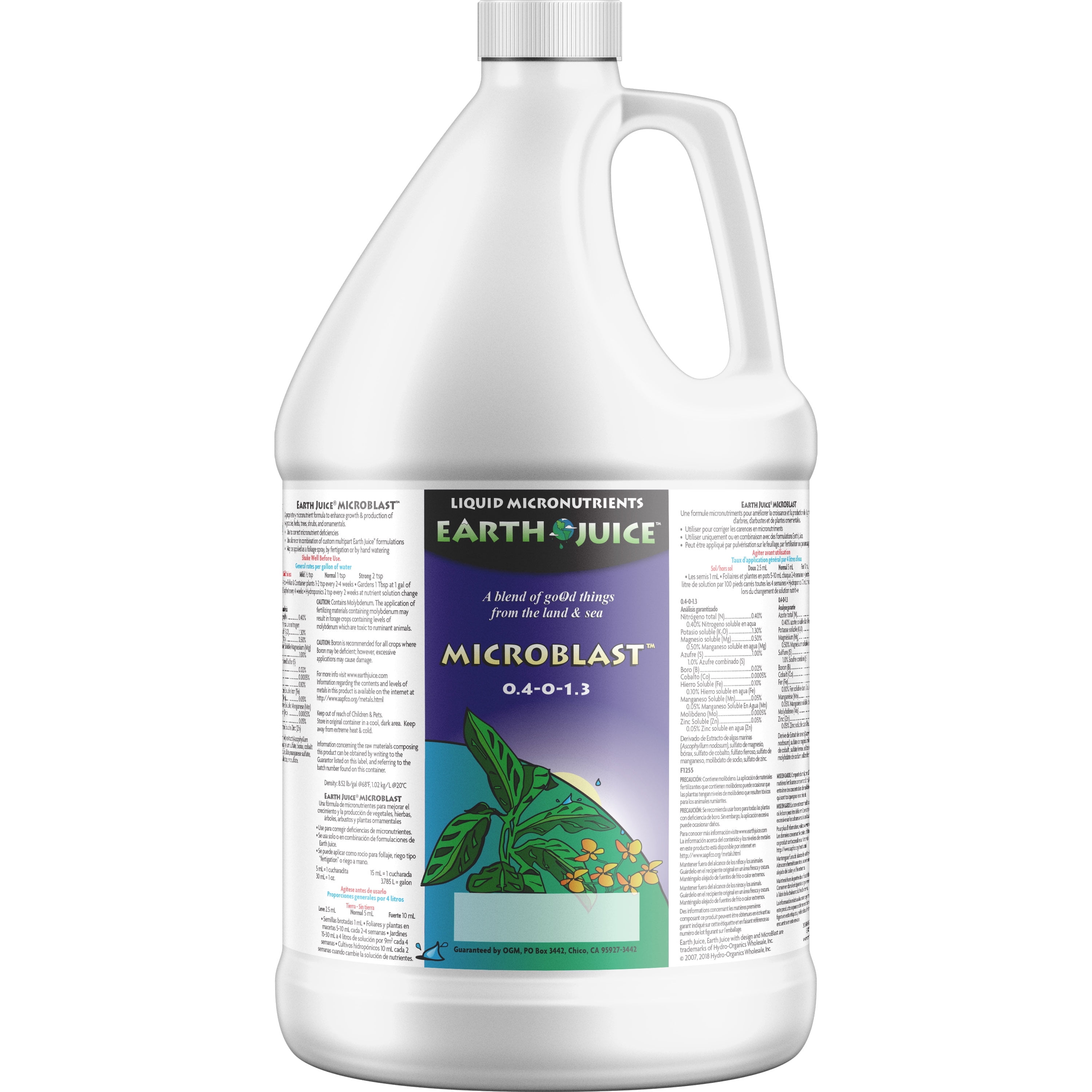 Earth Juice Micro Blast, Liquid Micronutrients Plant Food Fertilizer, 1 ...