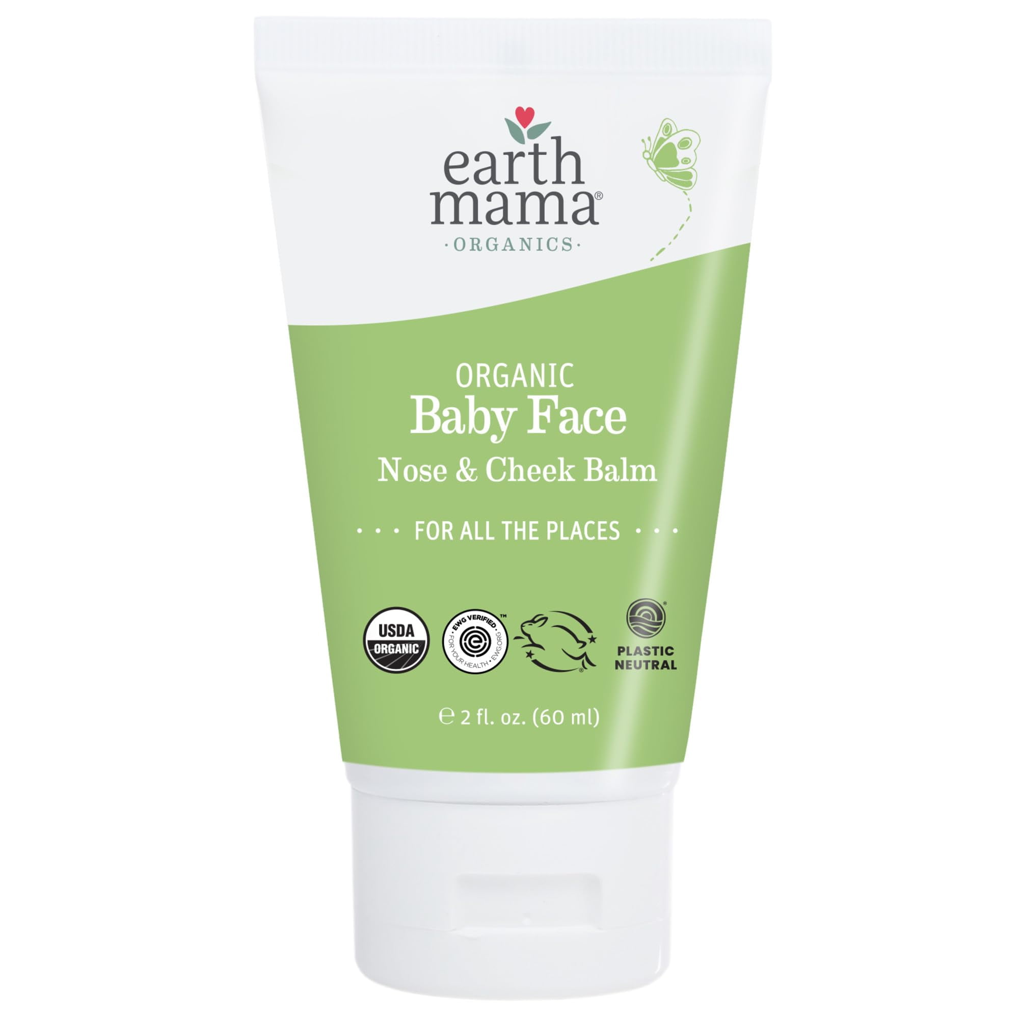Earth Mama Organic Baby Face Nose & Cheek Balm | Moisturizer with ...