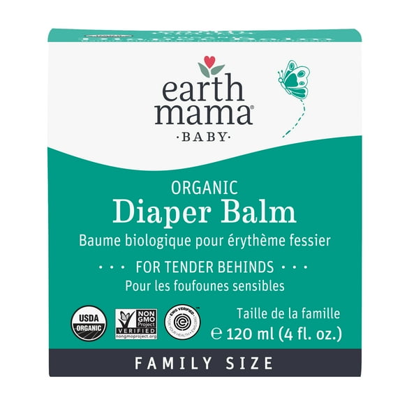 Earth Mama Organic Diaper Balm, Gentle Baby Diaper Cream for Sensitive ...