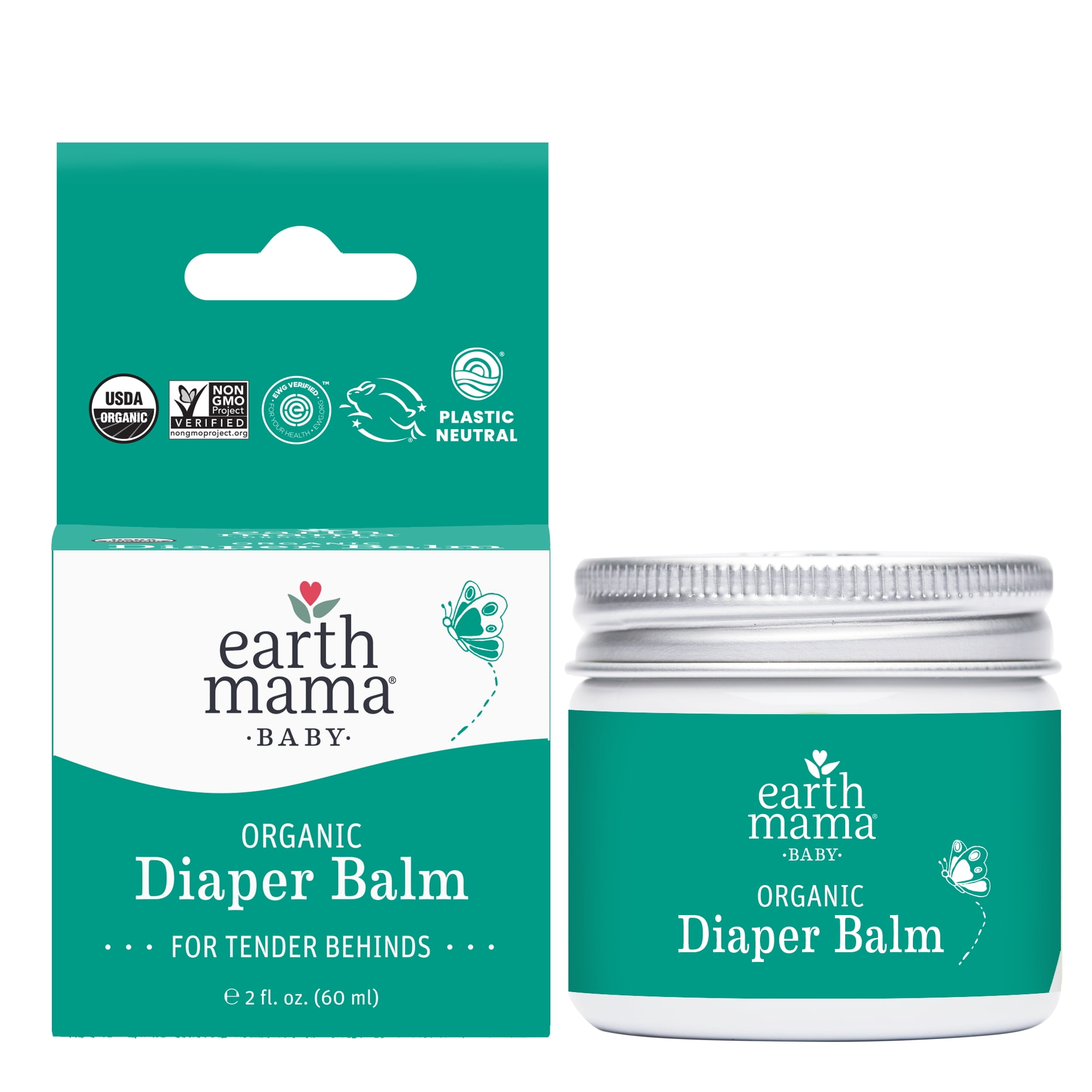 Earth Mama Organic Diaper Balm, Diaper Cream for Newborns, Infants ...