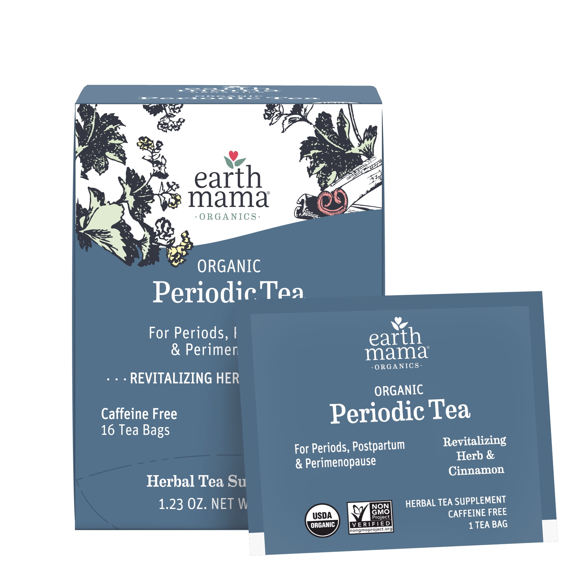 Earth Mama Organic Periodic Tea, Herbal Tea for PMS, Postpartum, and ...