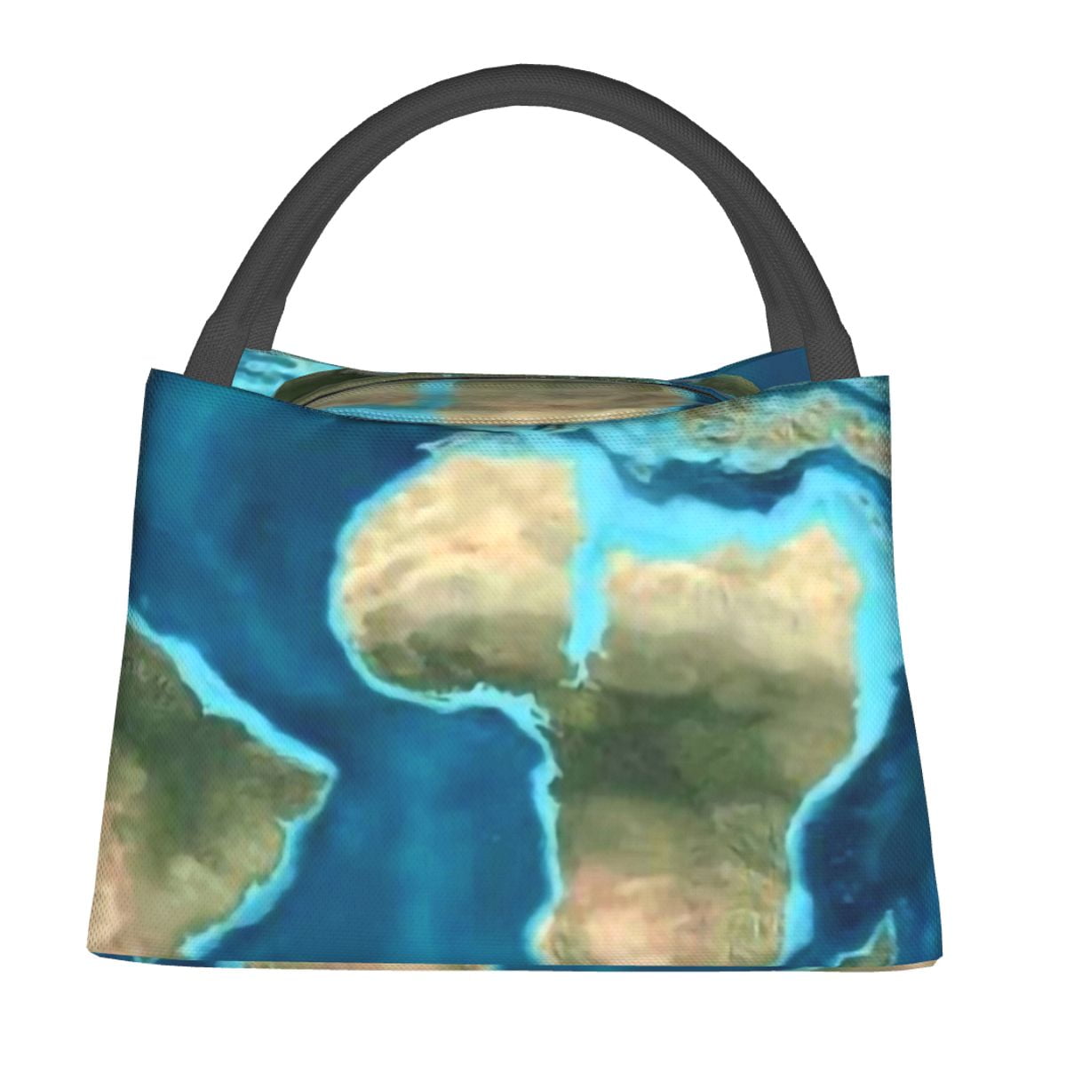 Earth Map Lunch Bag Vintage Map of The World Fun Lunch Box Picnic ...