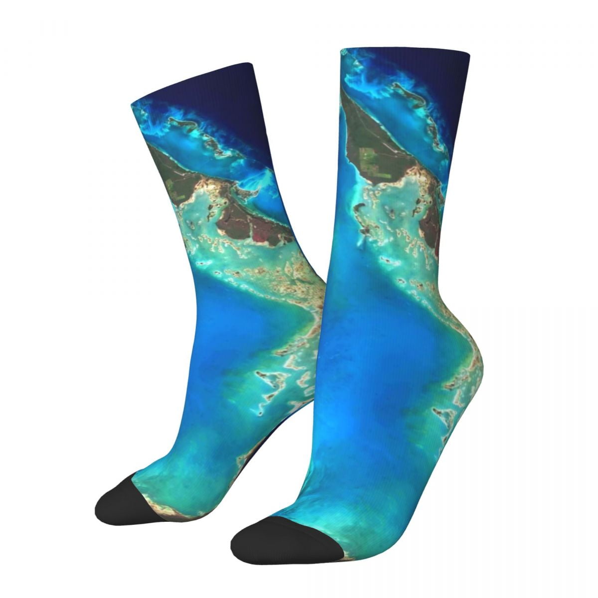 Earth Map Stockings Map of the World Custom Korean Socks Spring Anti ...