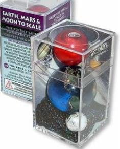 Earth Mars Moon To Scale Marble Box Set - Walmart.com