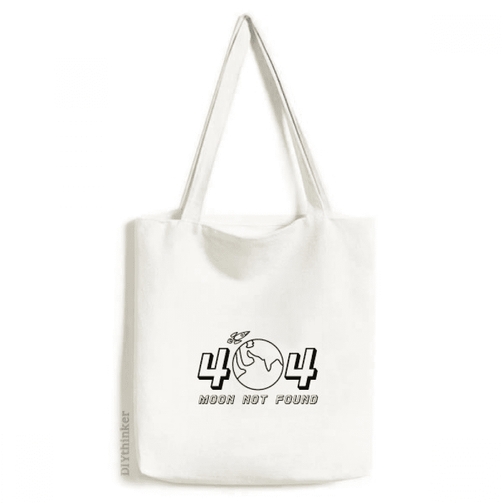 Earth Moon Around Spacecraft Tote Canvas Bag Shopping Satchel Casual ...
