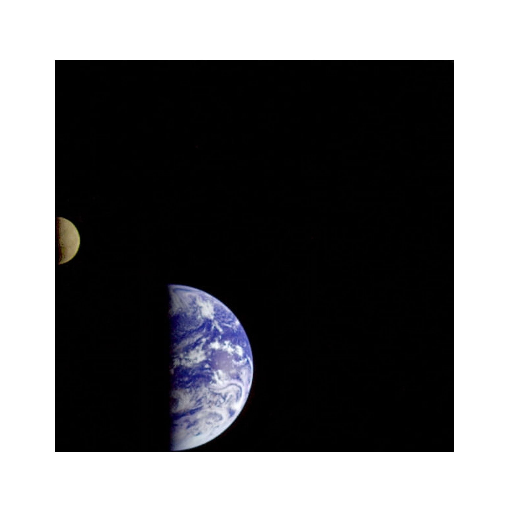 Earth And Moon In A Single Photographic Frame. The Images Was Taken By ...