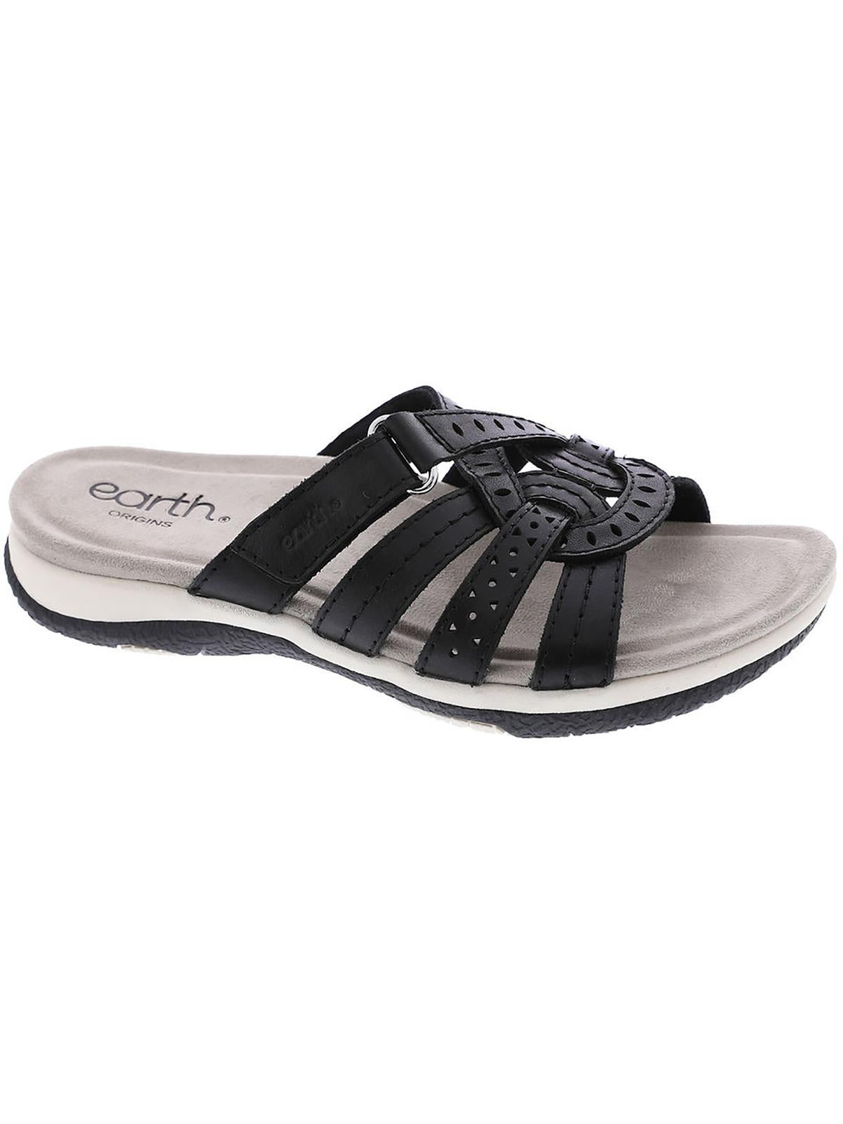 Earth Origins Womens Sassoni Leather Slide Sandals - Walmart.com
