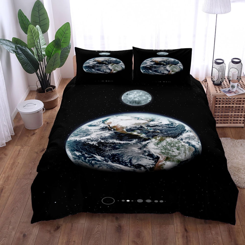 Earth Planet Duvet Cover Set King Double Full Twin Single Size Bed ...