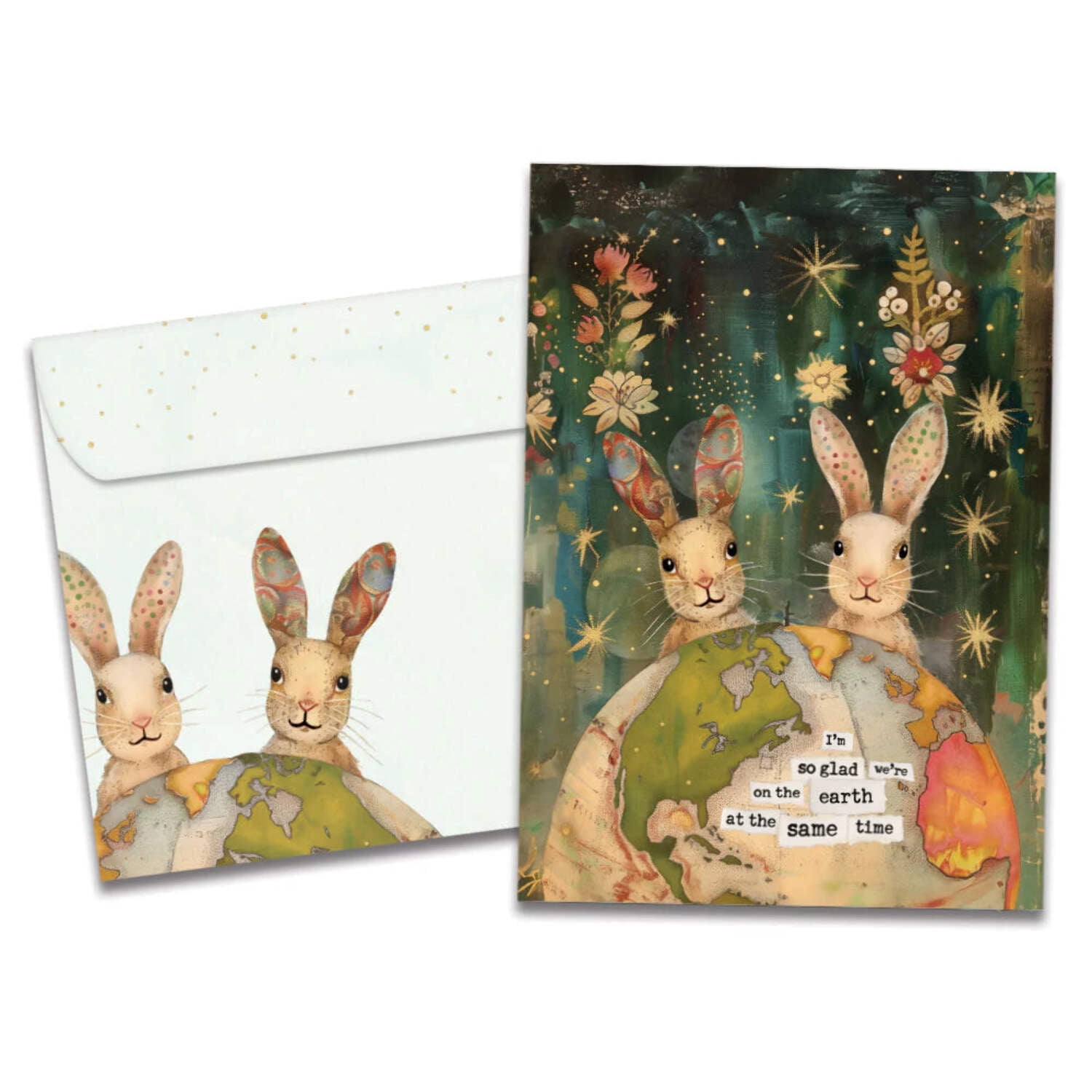 Earth Rabbits Birthday Greeting Card [22241] - Walmart.com