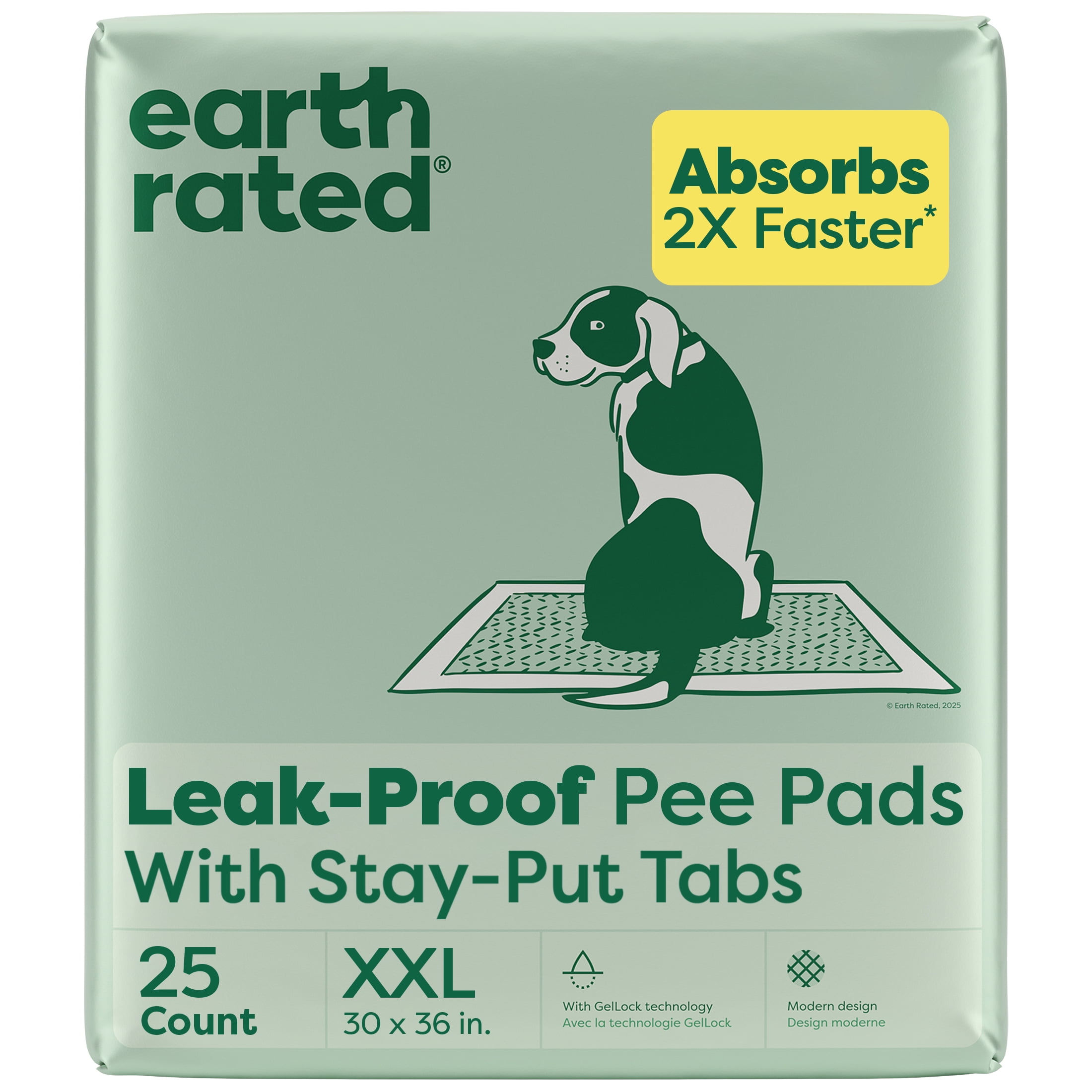 Earth Rated Leak-proof Pee Pads for Dogs and Puppies, 2X Faster ...