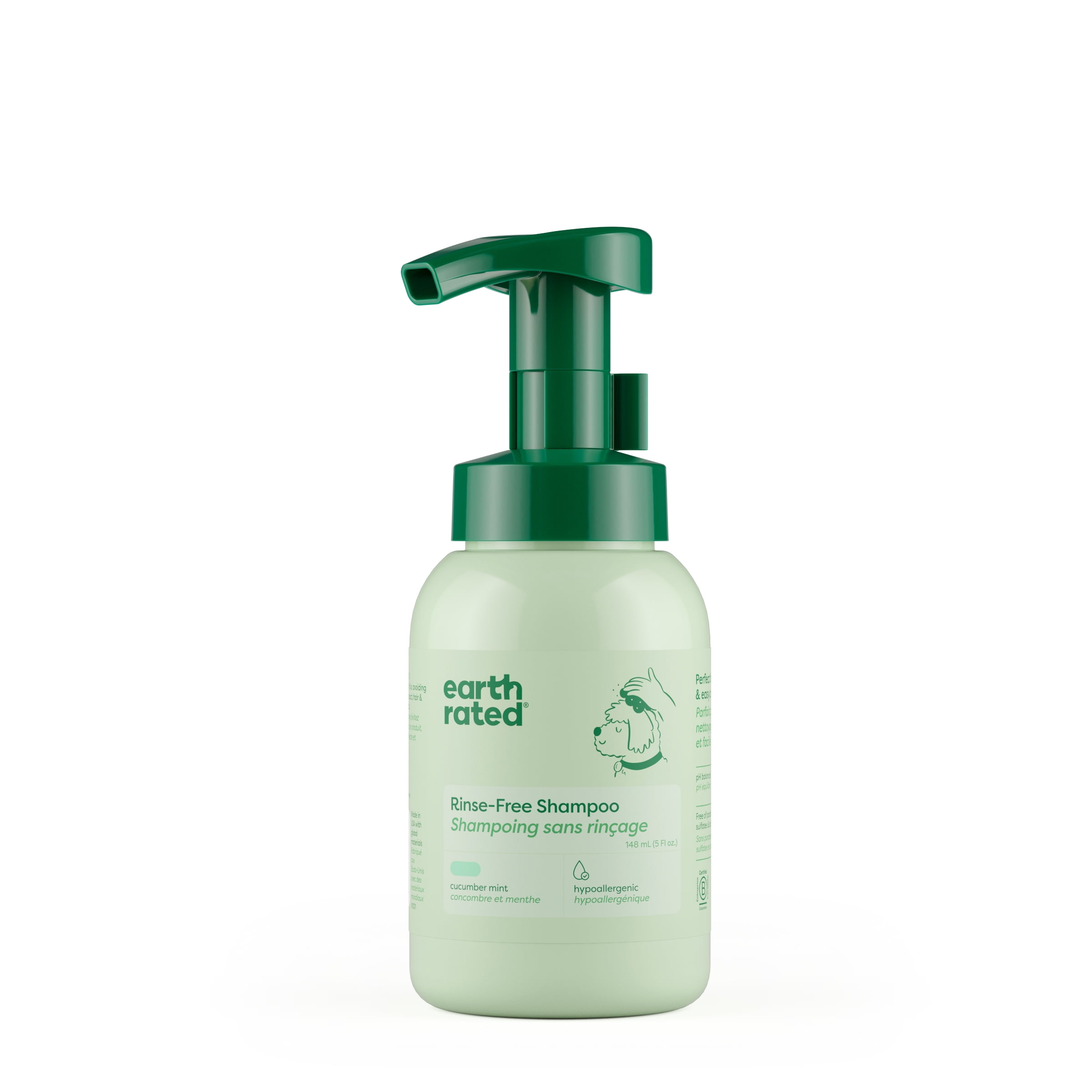 Earth Rated No-Rinse Dog Shampoo, Cucumber Mint, 5 fl oz. - Walmart.com