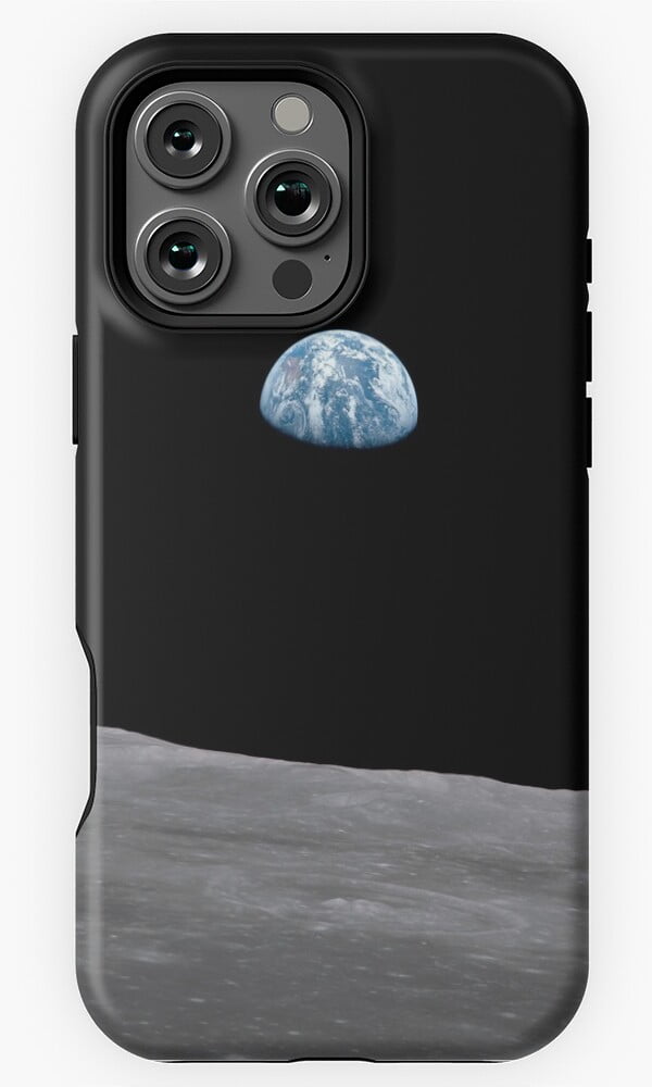 Earth Rise Apollo 11 Space Phone Case for iPhone 16 15 14 13 12 11 Pro ...