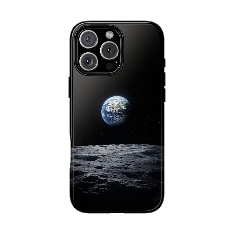 Earth Rising Over the Lunar Moon Surface Phone Case for iPhone 11,12,13 ...