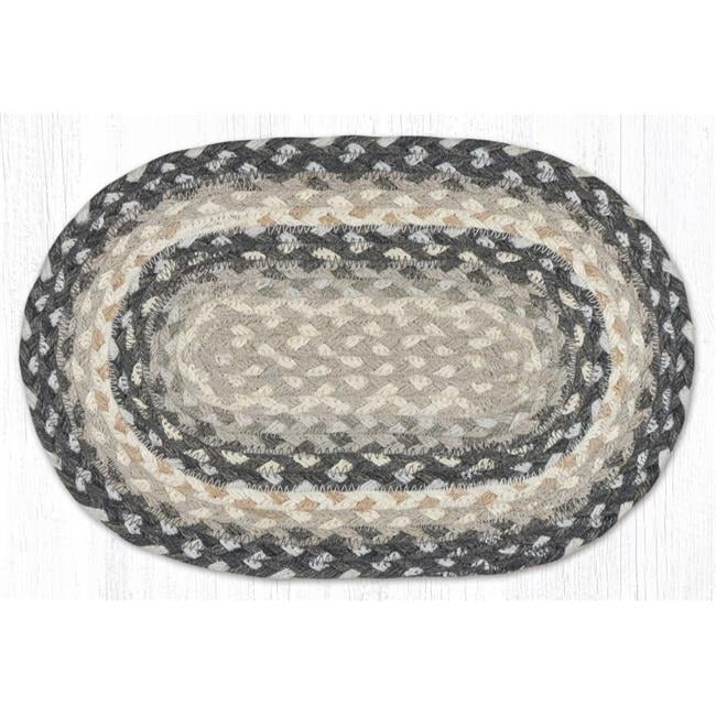Earth Rug 46-890 10 x 10 in. MS-890 Gray, Sand & Ivory Round Swatch Rug ...