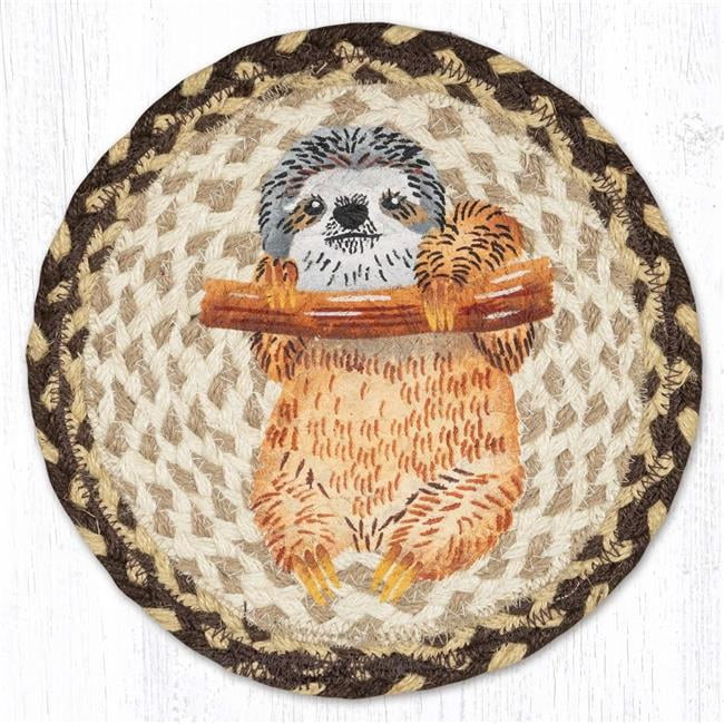 Earth Rug 80-129S 10 x 10 in. MSPR-129 Sloth Printed Round Trivet ...