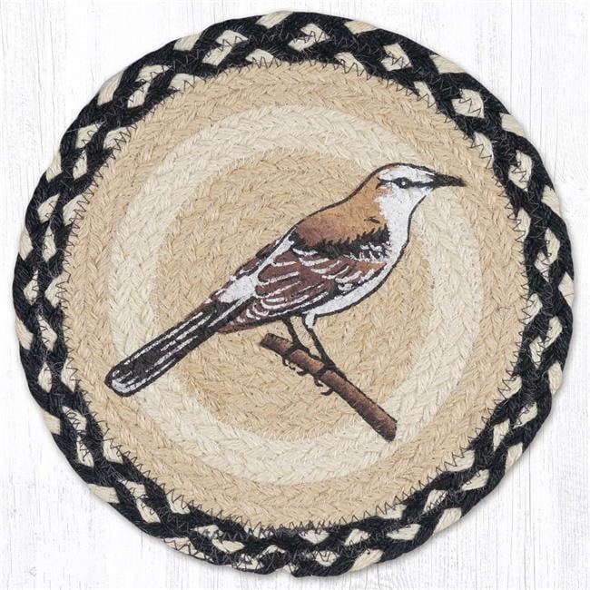 Earth Rug 80-430MB 10 x 10 in. MSPR-430 Mocking Bird Printed Braided ...