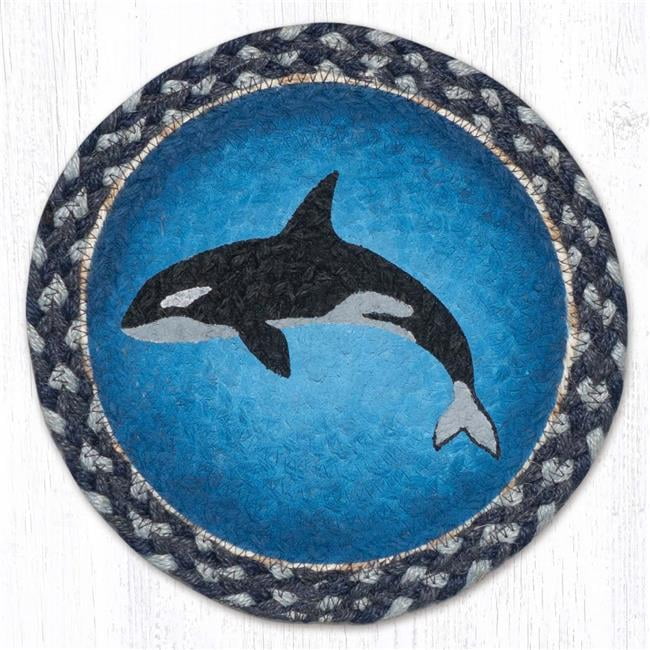 Earth Rug 80-869O 10 x 10 in. MSPR-869 Orca Printed Round Trivet ...