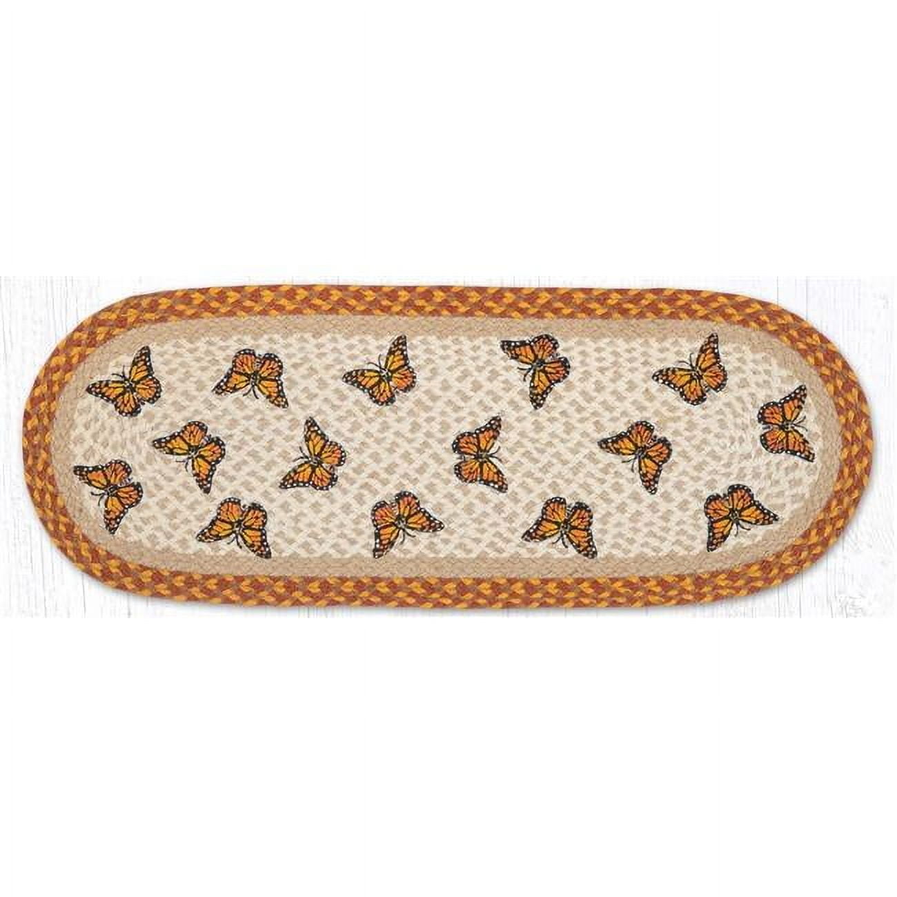 Earth Rug 68-630M 13 x 36 in. Monarch Braided Oval Table Runner ...