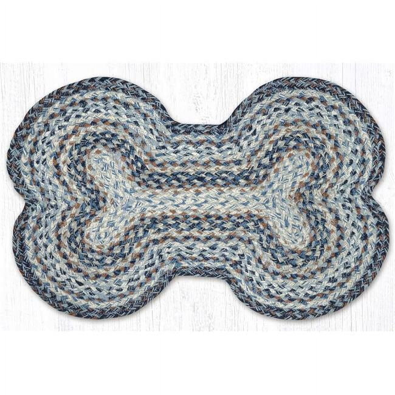 Earth Rug 63-LG9-119DB 18 x 28 in. Denim Braided Large Dog Bone Rug ...