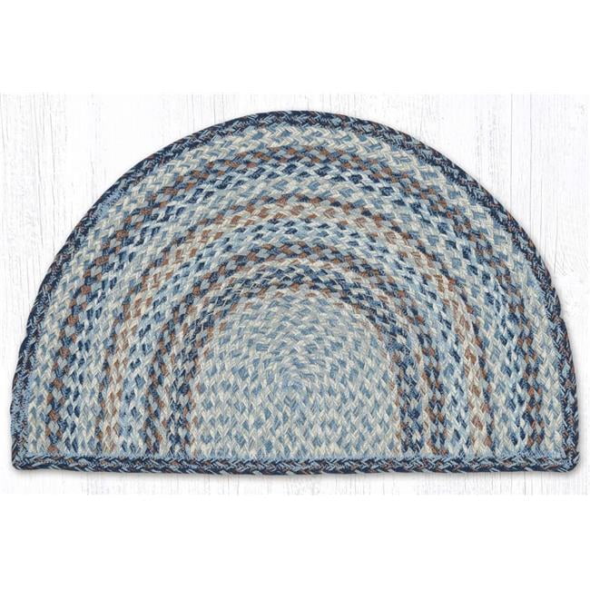 Earth Rug 32-SM9-119 18 x 29 in. Denim Braided Small Slice Rug ...