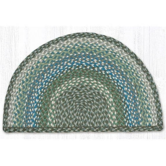 Earth Rug 32-SM419 18 x 29 in. Sage, Ivory & Settlers Blue Braided ...