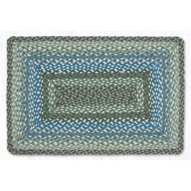 Earth Rug 23-419 27 x 45 in. Sage, Ivory & Settlers Blue Oblong Braided ...