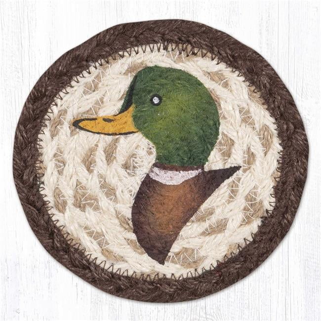 Earth Rug 31-IC620MD 5 x 5 in. Mallard Duck Printed Braided Coaster ...