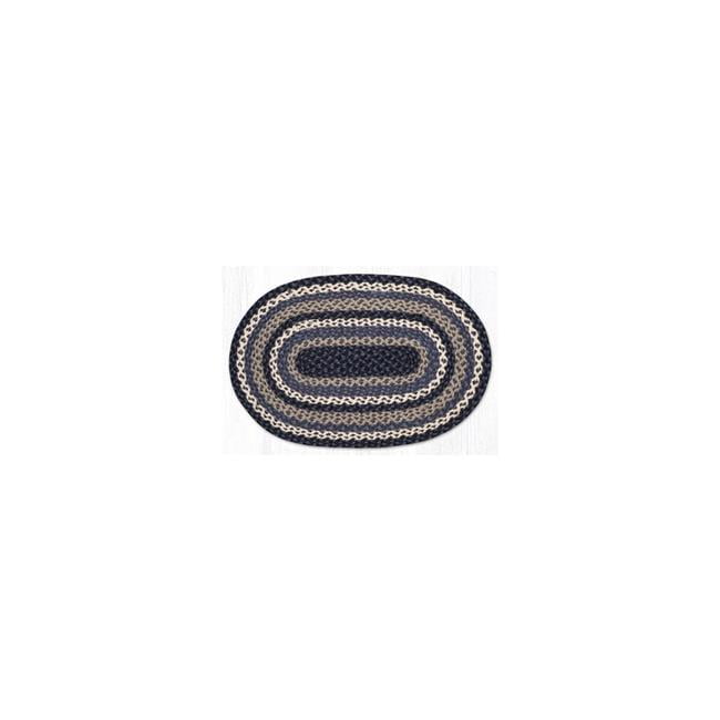 Earth Rug 6 x 9 ft. C-443 Blue, Gray & Ivory Oval Braided Rug - Walmart.com