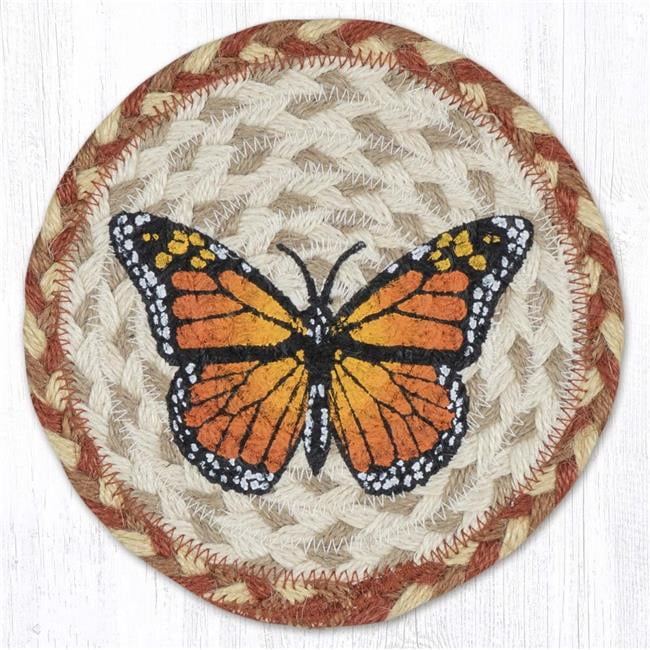 Earth Rug 79-915M 7 x 7 in. Monarch Braided Round Large Coaster, Multi ...