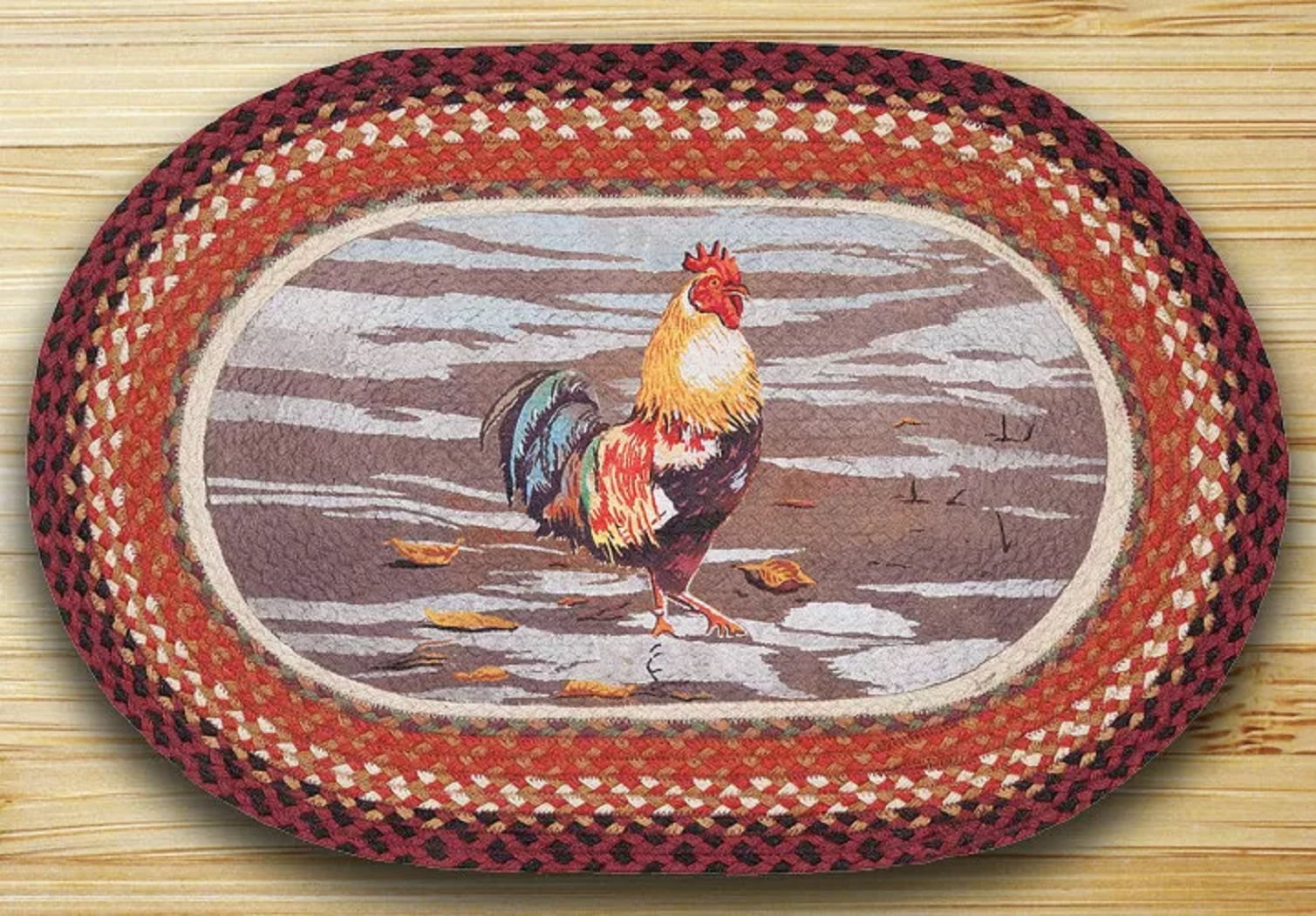Earth Rugs 20" X 30" Oval 100% Jute Braided Rug--YARD BOSS - Walmart.com