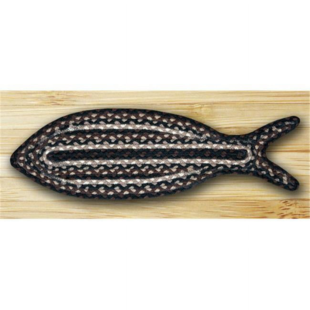 Earth Rugs 63-313F Fish Shaped Rug- Mocha and Frappuccino - Walmart.com
