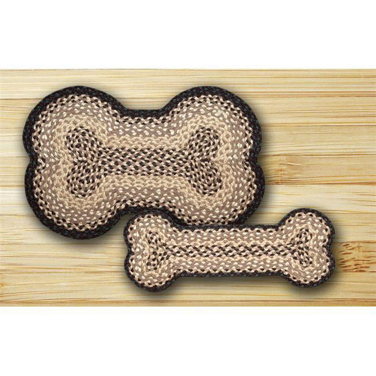 Earth Rugs 63-SM017DB Dog Bone Shaped Rug, Chocolate and Natural ...